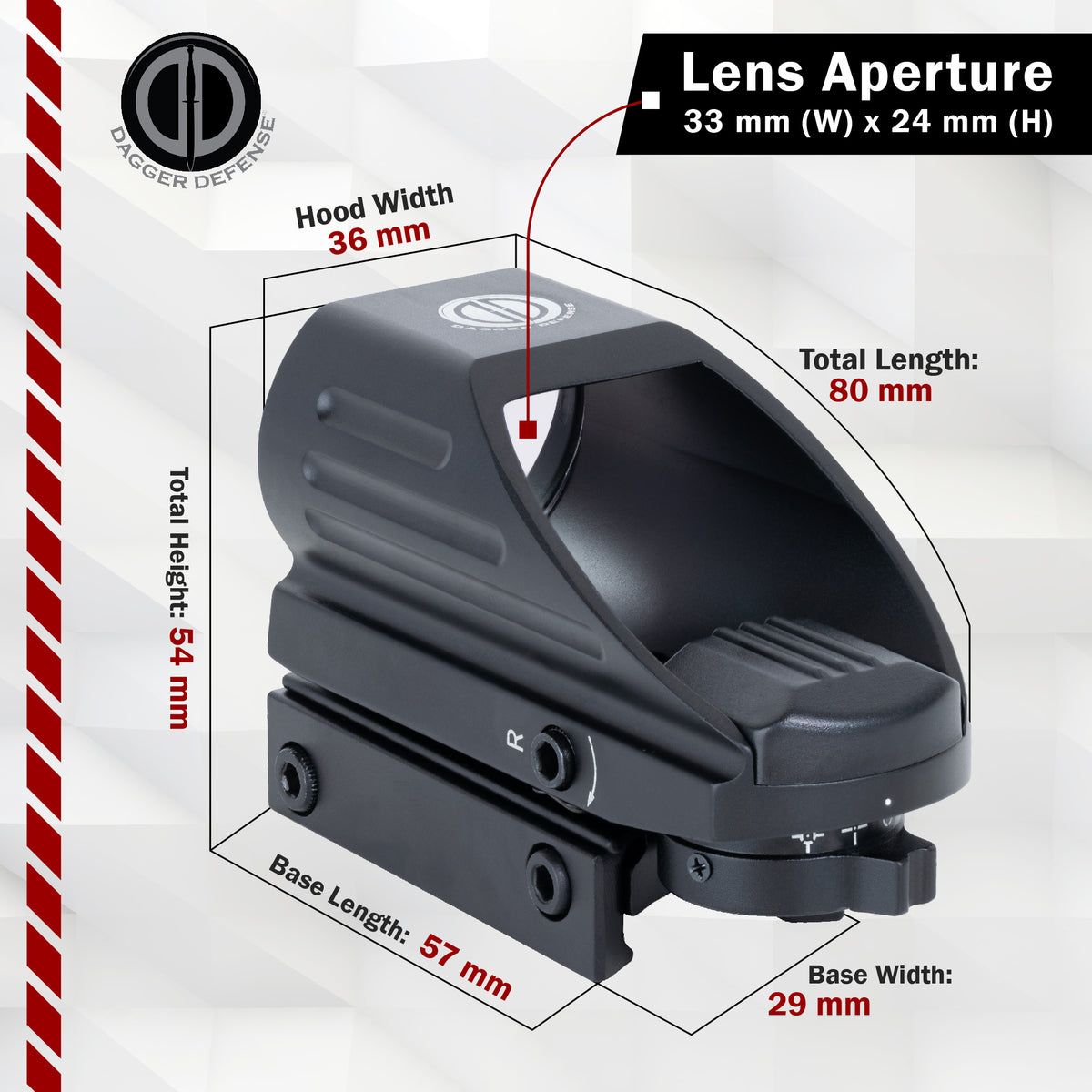 Dagger Defense DDHB Red Dot Reflex scope, optic (red dot) scope