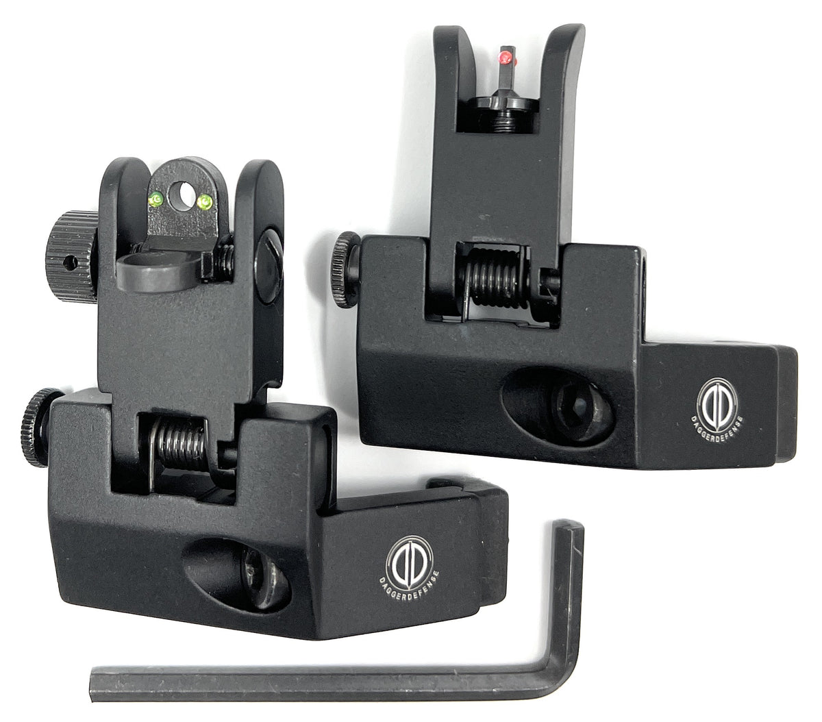 Fiber Optic BUIS, Back up canted Iron Sights, Spring Loaded Deployment ...
